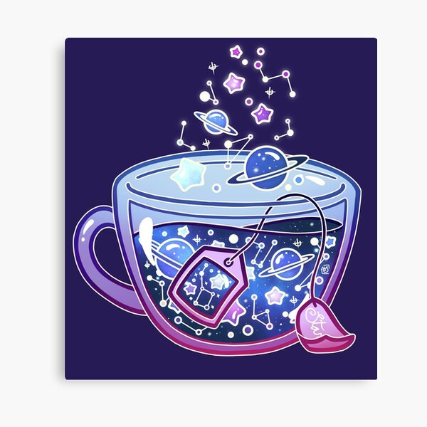 "Galaxy Tea" Canvas Print for Sale by heysoleilart | Redbubble