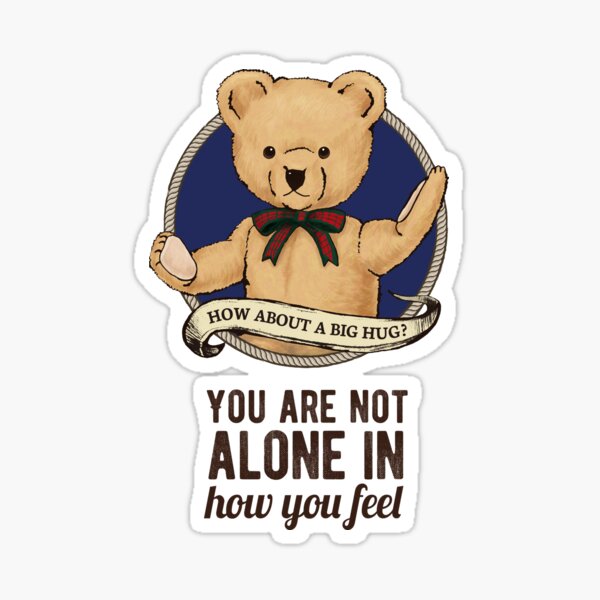 "ADHD parenting quotes, big hug gift with bear drawing " Sticker for ...