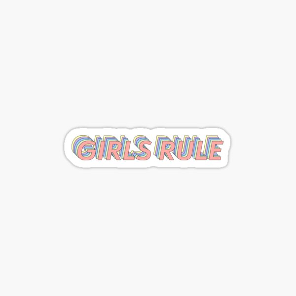 "Girls Rule" Sticker for Sale by char-creative | Redbubble