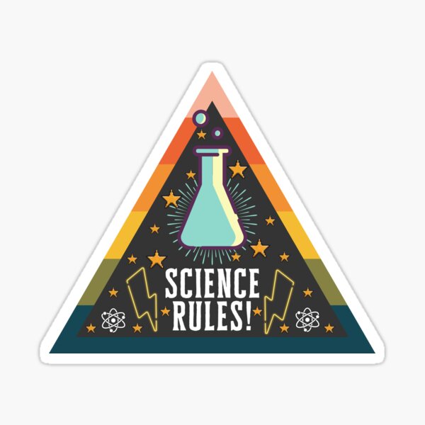 "Science rules!" Sticker by goldenpancake | Redbubble