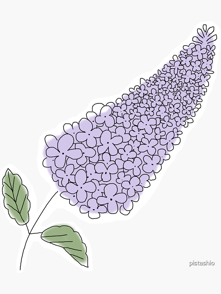 "lilac doodle" Sticker by pistashio | Redbubble