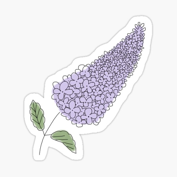 "lilac doodle" Sticker by pistashio | Redbubble