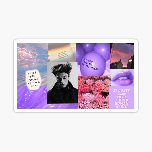 "Purple Aesthetic Collage" Sticker for Sale by Samdesignz | Redbubble