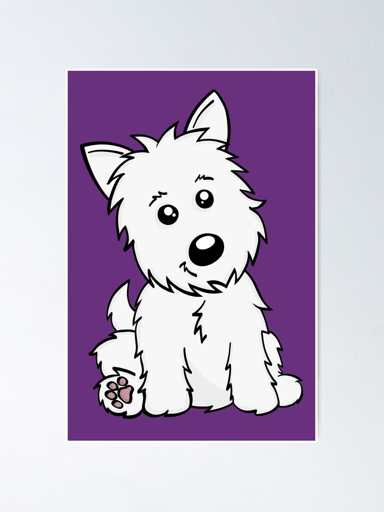 "Cute Cartoon Westie " Poster for Sale by rmcbuckeye | Redbubble
