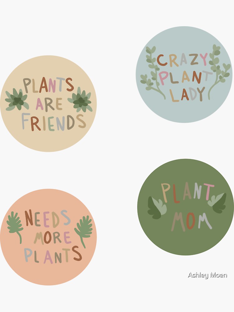 "Plant Lover Sticker Pack" Sticker for Sale by HappyMinimalist | Redbubble
