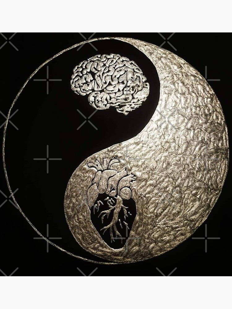 "Heart / Brain - Yin Yang" Sticker for Sale by ArtWithHearts11 | Redbubble