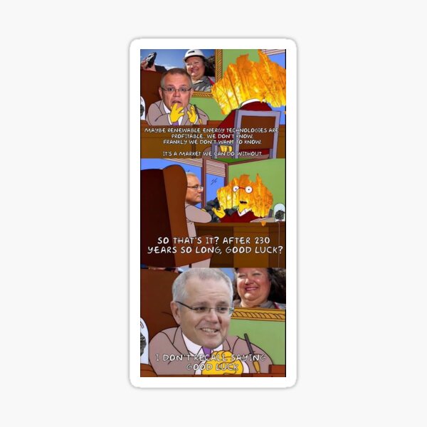 "Scomo - good luck" Sticker for Sale by OllieO11 | Redbubble