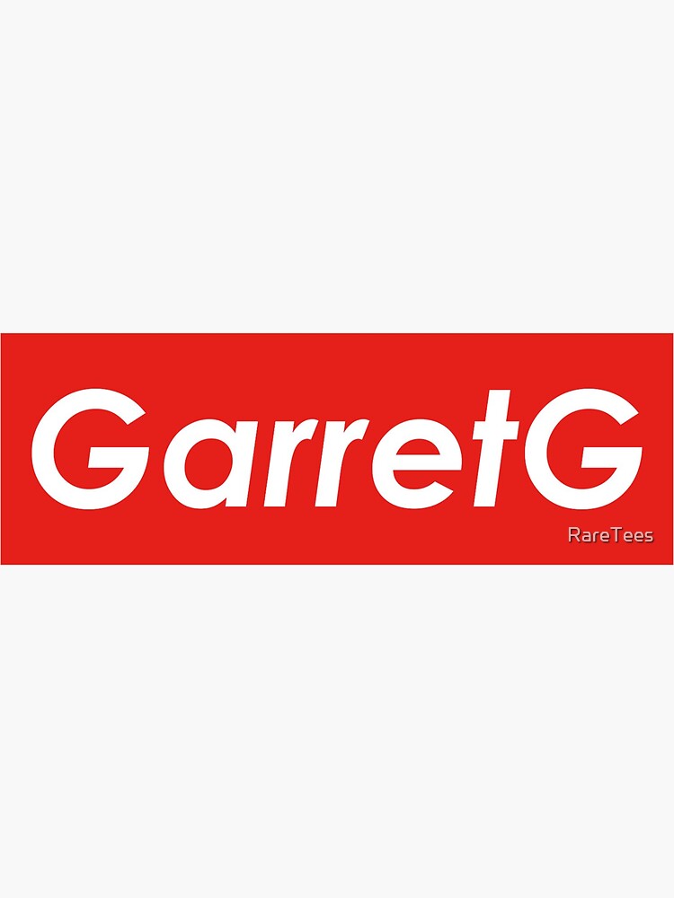 "GarretG" Sticker for Sale by RareTees | Redbubble