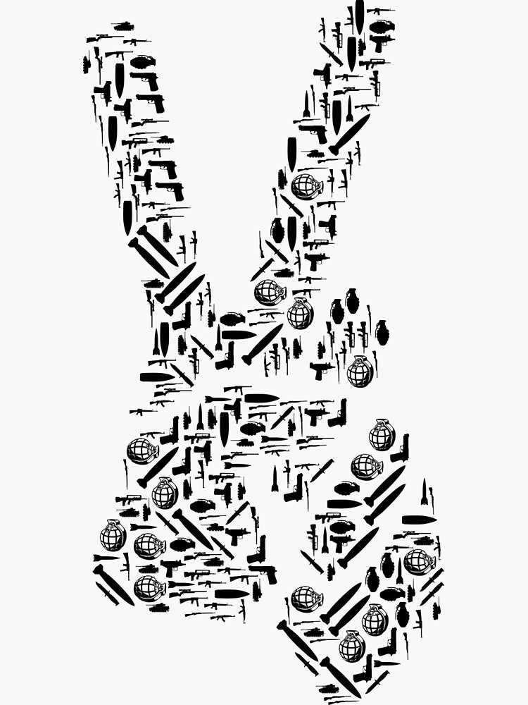 "Weapon Peace Sign" Sticker for Sale by ridgenation | Redbubble