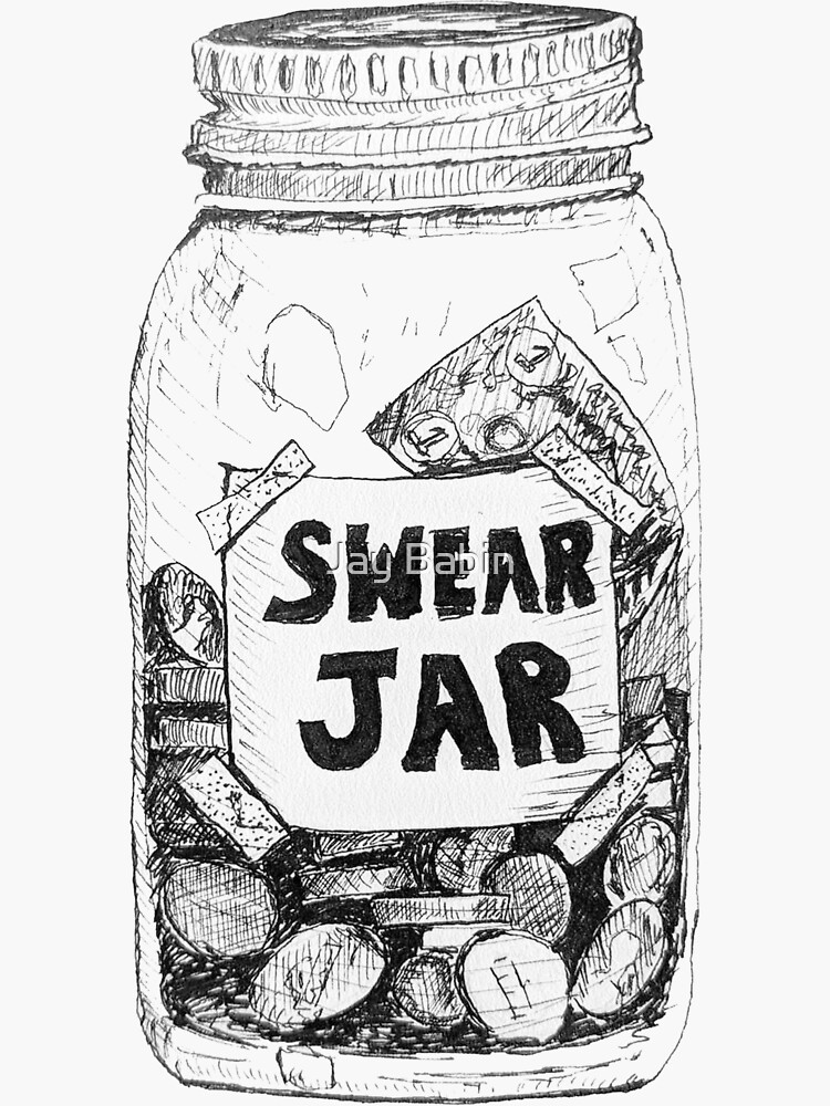 "Swear Jar - Original art by Jay Babin" Sticker by jabab123 | Redbubble