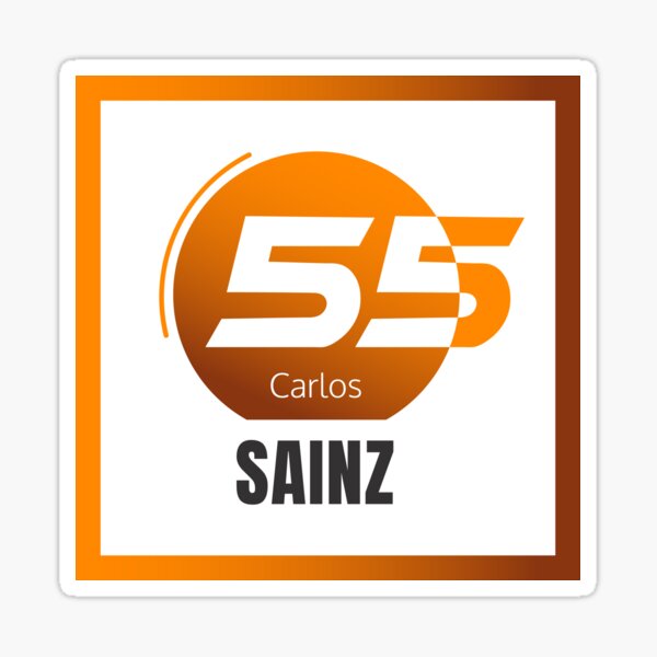 "Carlos Sainz - Formula 1 McLaren - Number 55" Sticker for Sale by ...
