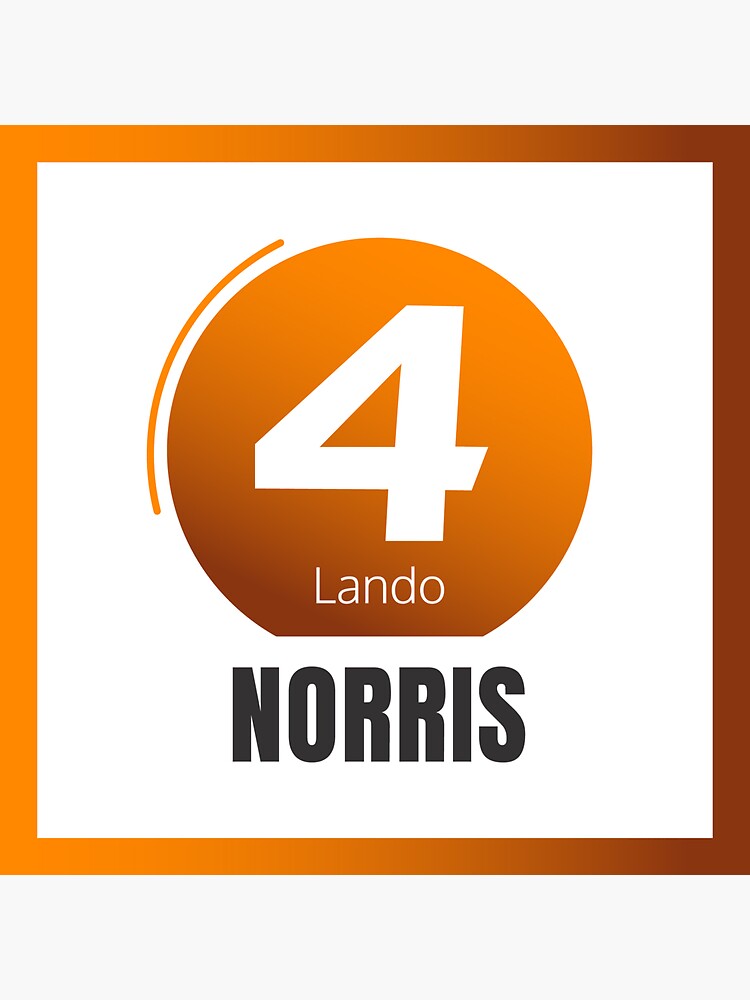 "Lando Norris - Formula 1 McLaren - Number 4" Sticker for Sale by ...