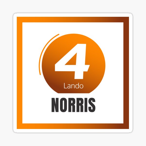 "Lando Norris - Formula 1 McLaren - Number 4" Sticker for Sale by ...