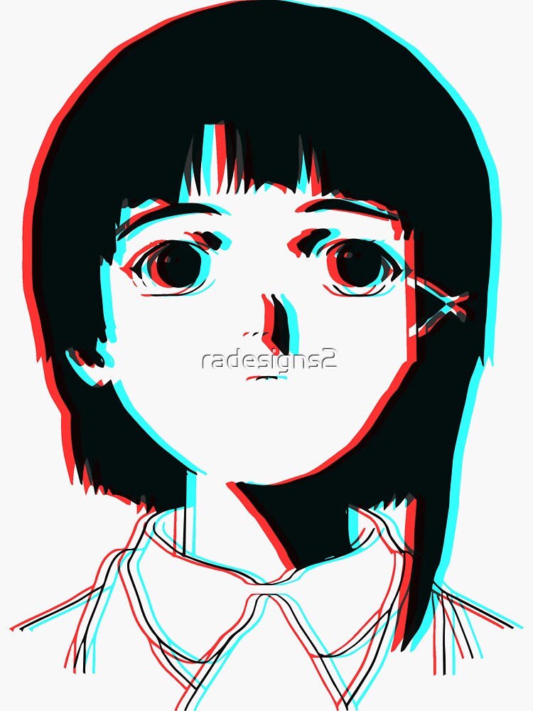 "Lain 3D " Sticker by radesigns2 | Redbubble