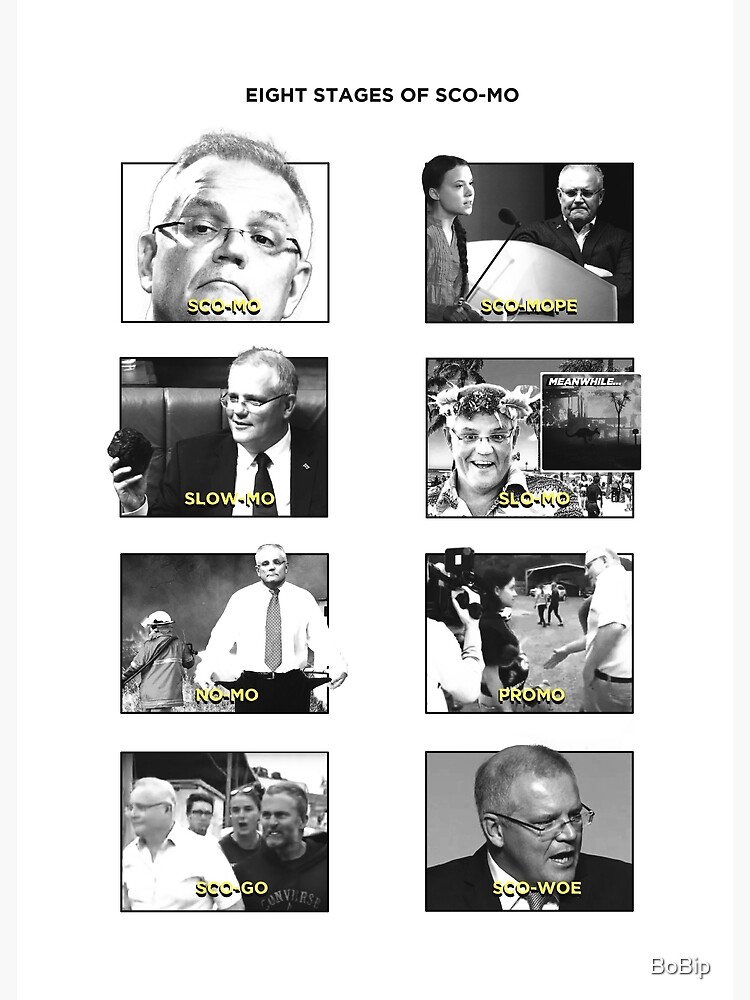 "Eight Stages of ScoMo (monochrome)" Photographic Print by BoBip ...
