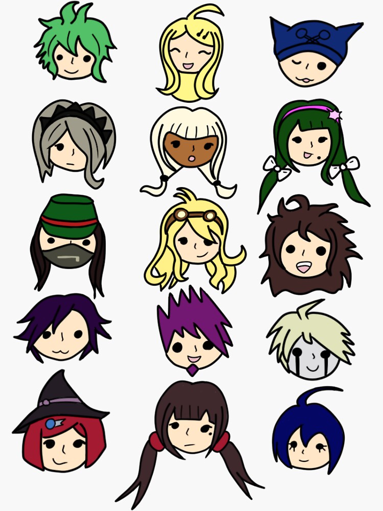 "Danganronpa V3 Chibi Cast Pattern" Sticker for Sale by AngelikaD ...