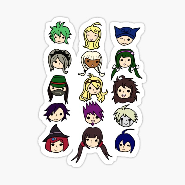 "Danganronpa V3 Chibi Cast Pattern" Sticker for Sale by AngelikaD ...