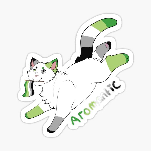 "Pride Cats - Aromantic V2" Sticker for Sale by LozWozHere | Redbubble