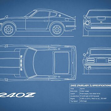 "The 240Z Blueprint" Poster for Sale by rogue-design | Redbubble
