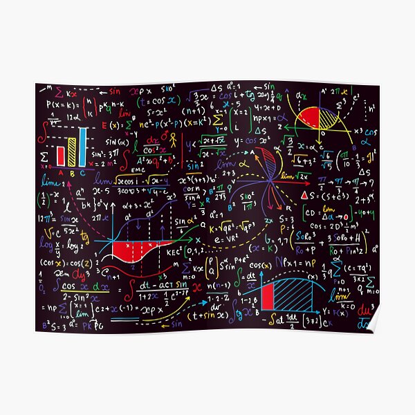 "Colorful Math Design" Poster for Sale by DusicaP | Redbubble