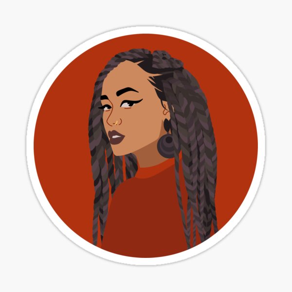 "Girl in Red" Sticker for Sale by dianayarm | Redbubble