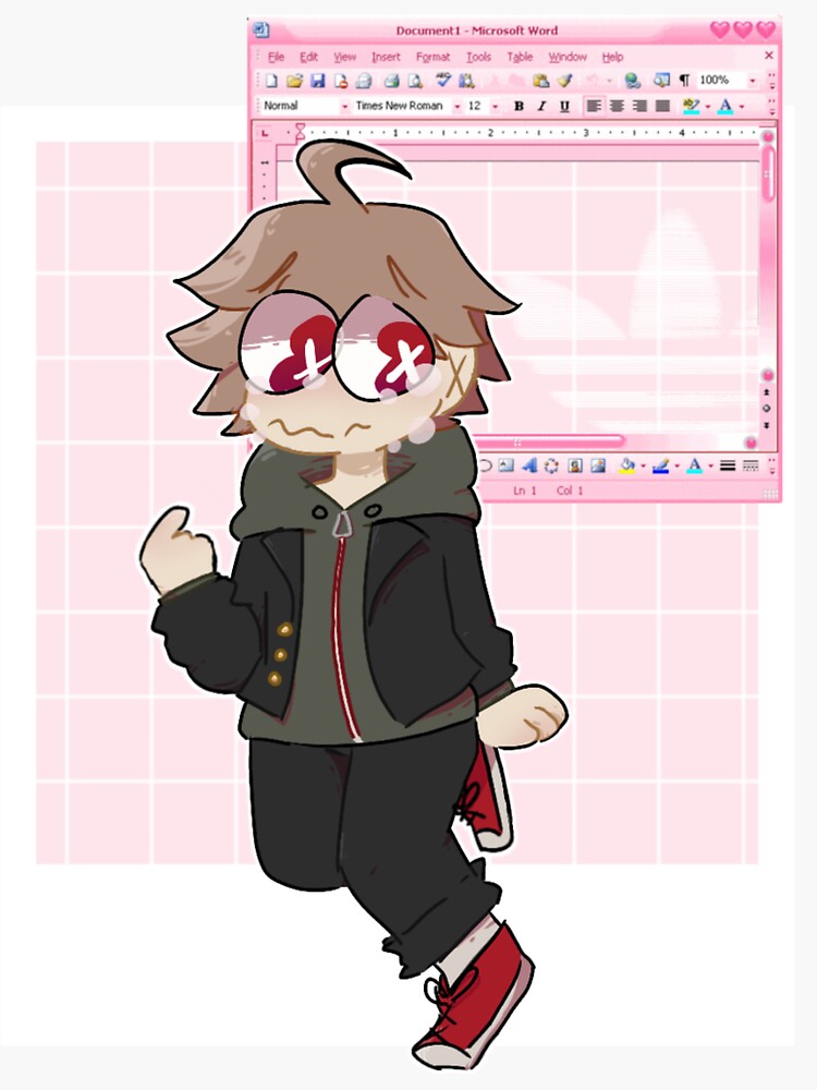 "esketit naegi" Sticker for Sale by Keridraco | Redbubble