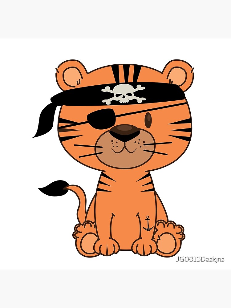 "Tiger pirate" Poster for Sale by JG0815Designs | Redbubble