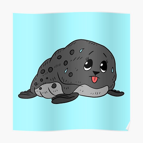 "fette Robbe, mollige und niedliche Cartoon-Robben. kawaii" Poster von ...