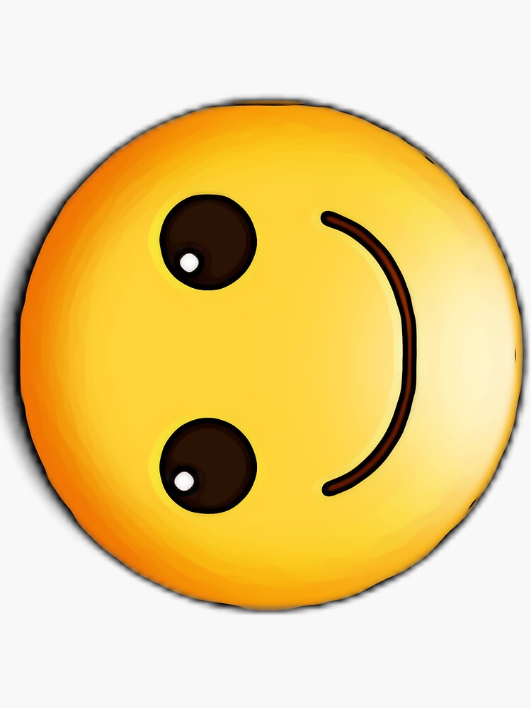 "Sideways smiley" Sticker by marjard | Redbubble
