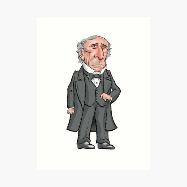 "President John Tyler" Art Print by MacKaycartoons | Redbubble