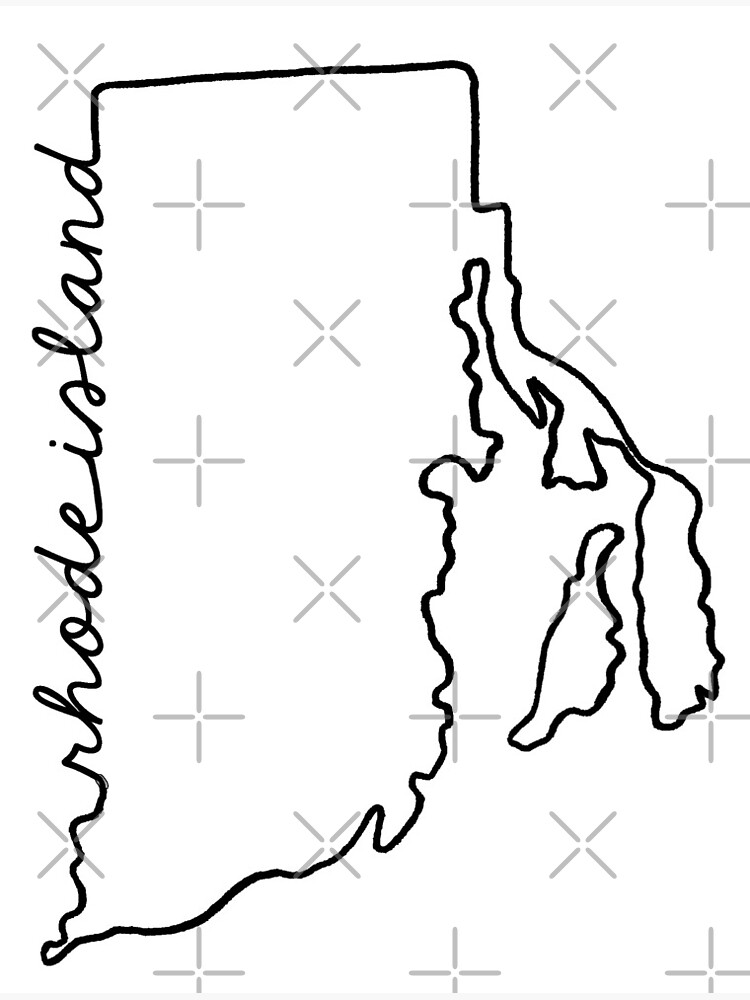 "Rhode Island State Outline" Photographic Print by jamiemaher15 | Redbubble