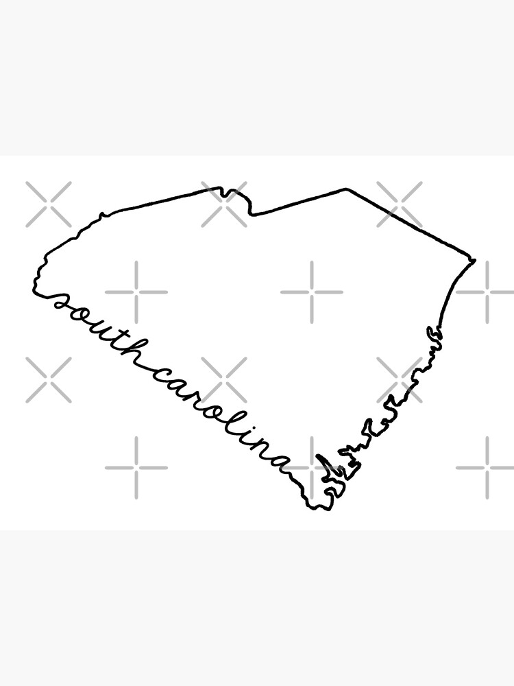 "South Carolina State Outline" Photographic Print by jamiemaher15 ...