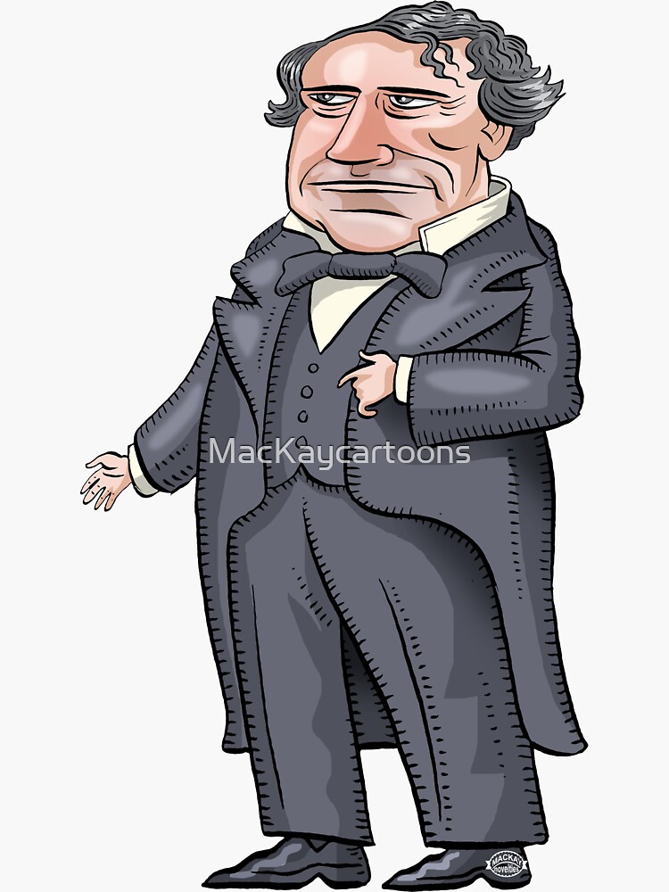 "President Franklin Pierce" Sticker for Sale by MacKaycartoons | Redbubble