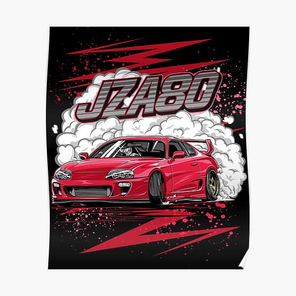 "Toyota Supra A80" Poster by w1gger | Redbubble