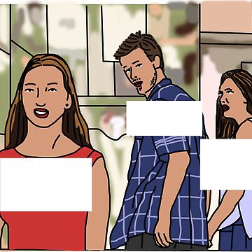 "Distracted Boyfriend Meme Template" Poster for Sale by ellenhenry ...