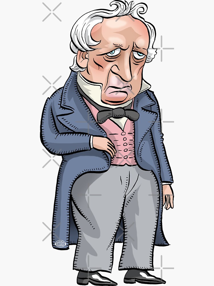 "President James Buchanan" Sticker for Sale by MacKaycartoons | Redbubble