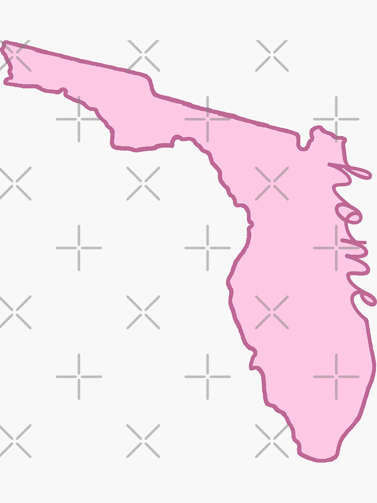 Pegatina «Esquema del Estado de origen de Florida Rosa» de jamiemaher15 ...