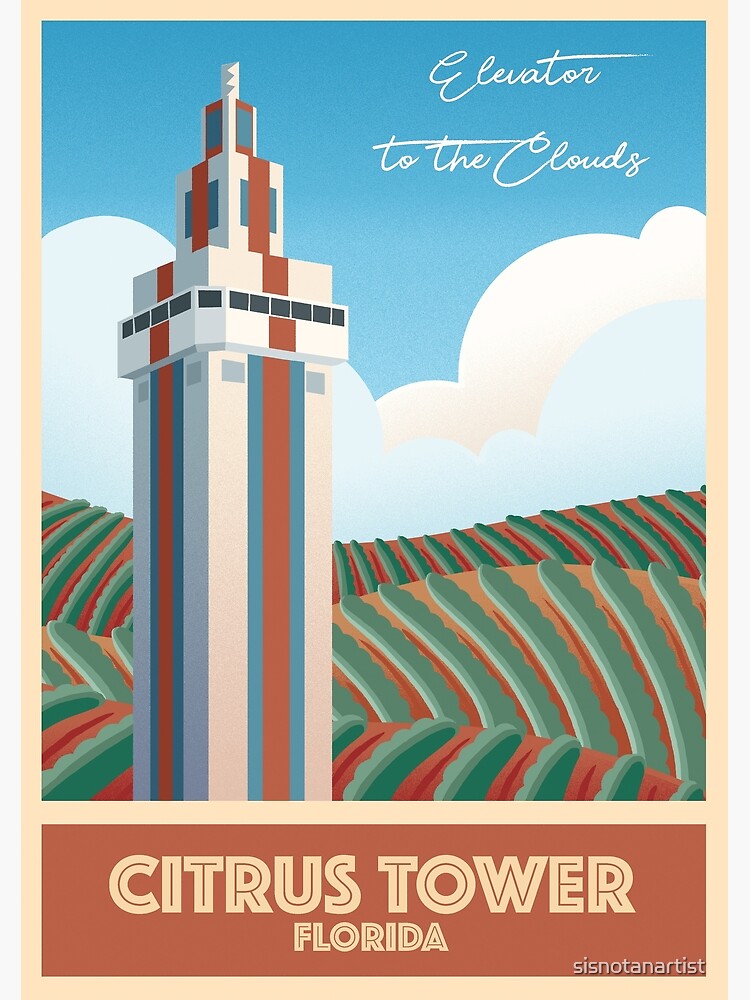 "Citrus Tower Retro Poster" Art Print for Sale by sisnotanartist ...