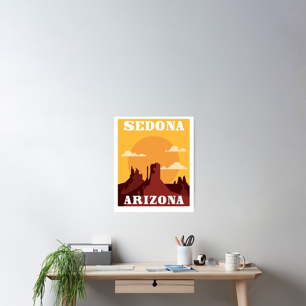 " Sedona Rocks Arizona Vacation - Vintage Sedona Arizona" Poster for ...