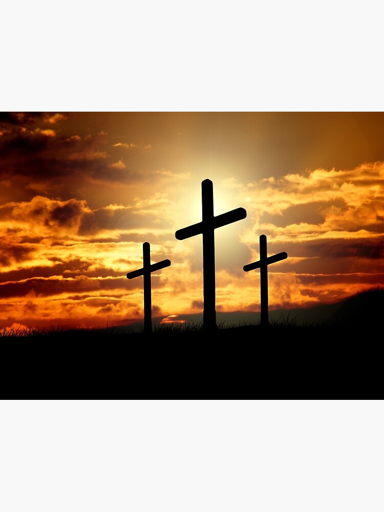 "3 Crosses at Sunset" Poster for Sale by CCdesigners | Redbubble