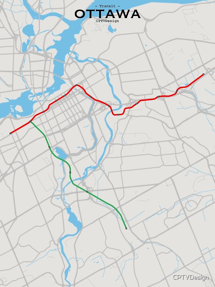 "Ottawa Transit Map" Poster by CPTVDesign | Redbubble