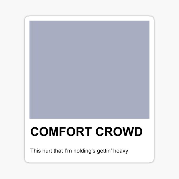 "Comfort Crowd Pantone Color" Sticker for Sale by mhj5503 | Redbubble