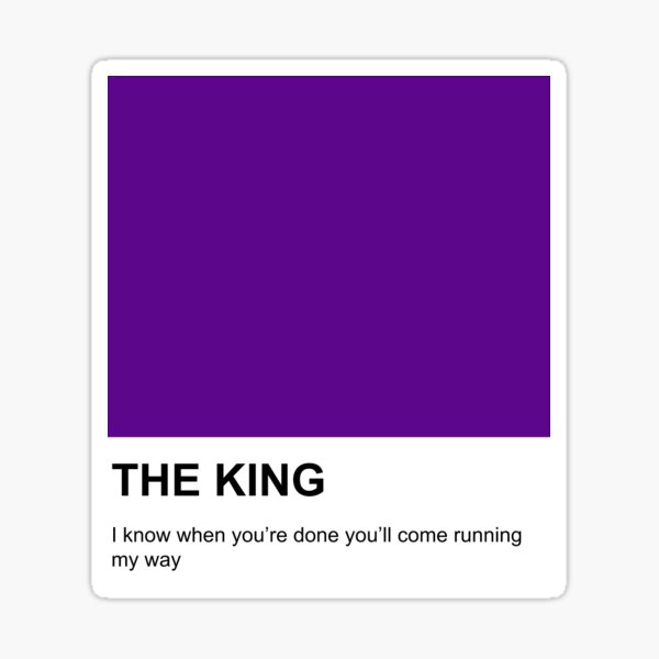 "The King Pantone Color" Sticker for Sale by mhj5503 | Redbubble