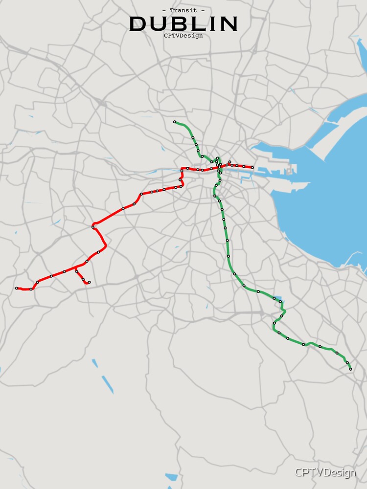 "Dublin Transit Map" Sticker for Sale by CPTVDesign | Redbubble
