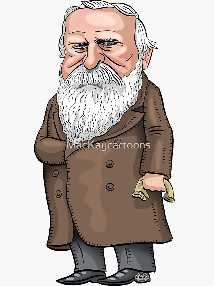 "President Rutherford B. Hayes" Sticker for Sale by MacKaycartoons ...