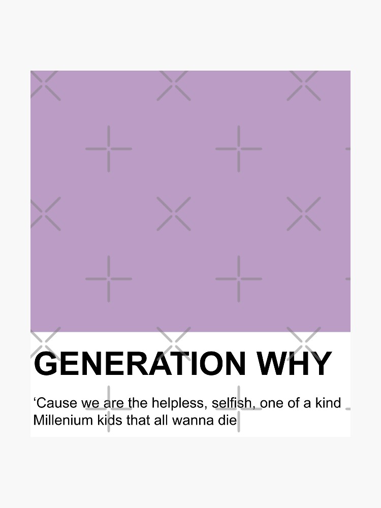 "Generation Why Pantone Color" Sticker for Sale by mhj5503 | Redbubble