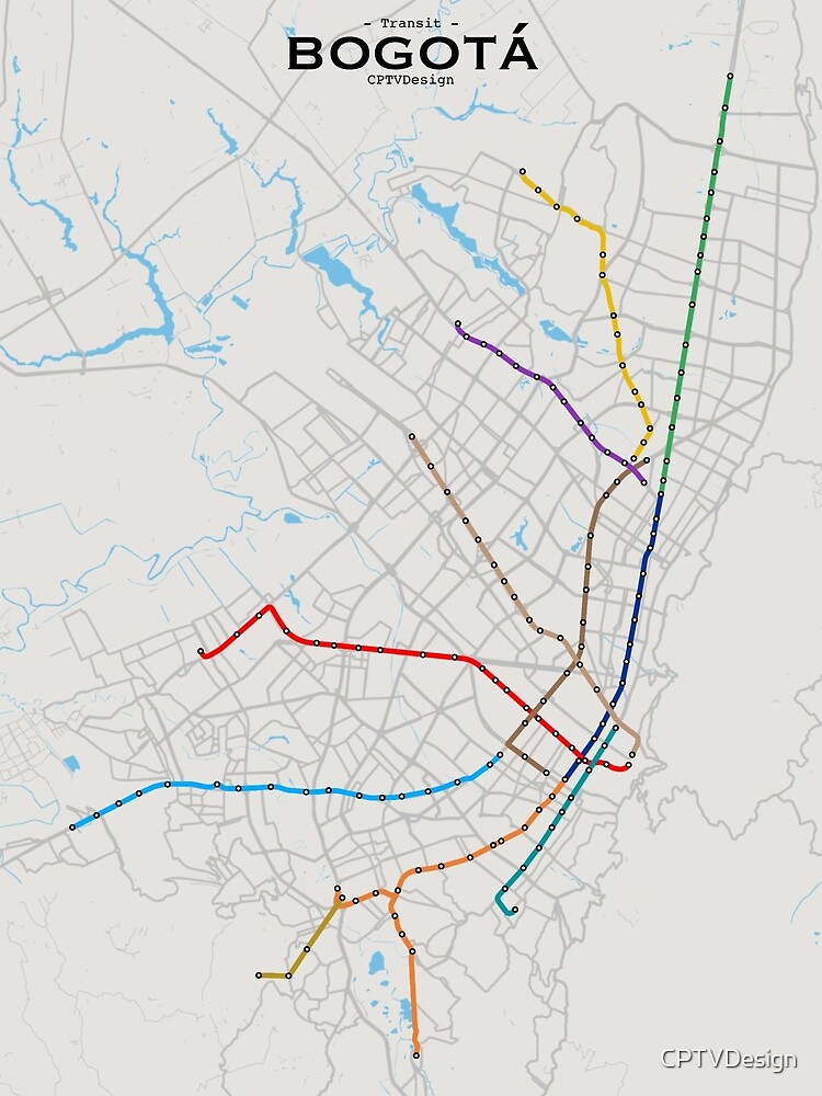 "Bogota Transit Map" Poster for Sale by CPTVDesign | Redbubble