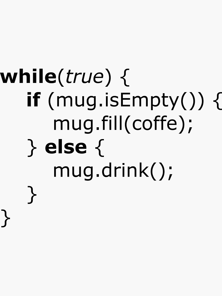 Pegatina «Algoritmo de café: convierte el café en código» de ...