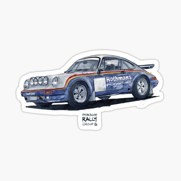 "Group B - Porsche 911" Sticker by dareba | Redbubble