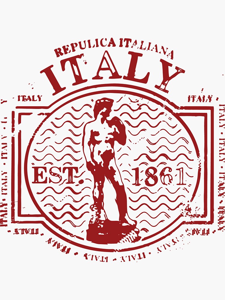 "Italy" Sticker for Sale by bubbliciousart | Redbubble